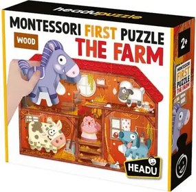 HEADU EN: Montessori Moje první puzzle - Farma / od 2 let