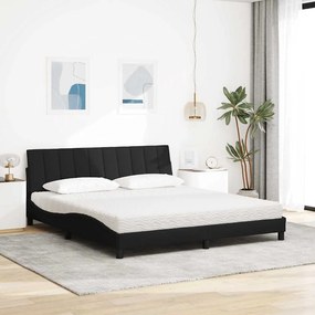 Postel s matrací Hanko černá 180 x 200 cm textil 3310547