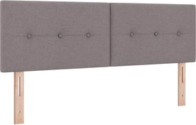 Postel s boxspringem s čelo Taupe 140 x 200 cm textil 3338696