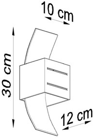 Sollux SL.0201 - Nástěnné svítidlo LORETO 1xG9/40W/230V černá