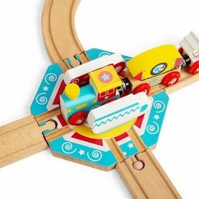 Bigjigs Rail Točna s motivem čajových lístků / od 3 let