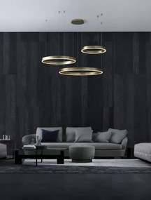 Moderní lustr Motif 250 zlatá s dálkovým ovládáním