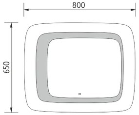 Nimco LED zrcadlo se senzorem 650x800 ZP 7001-S