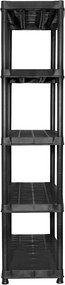 Úložný regál 5patrový černý 183 x 45,7 x 185 cm plast 3059854