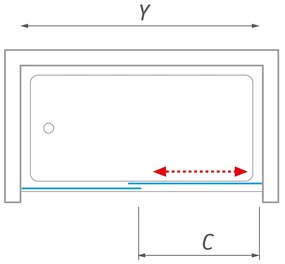 Roth Vanová zástěna s posuvnými dveřmi PXV2 a pevnou boční stěnou PXVB Varianta: šířka: 80 cm, orientace: Uni, typ: Pevná boční stěna - (PXVB 800 - 452-8000000-00-02), Barva profilů a typ výplně: profily: brillant, výplň: transparent
