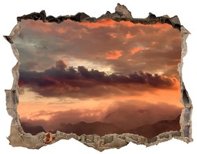 Wallmuralia Nálepka fototapeta na zeď Západ slunce hory 95x64 cm