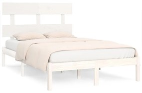 Rám postele bílý masivní dřevo 140 x 200 cm,  3104674 HangarStore.cz