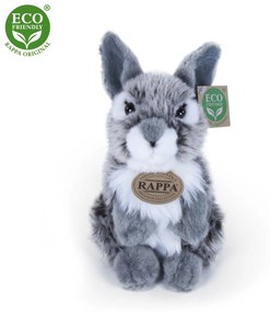 Rappa Plyšový zajíc šedý stojící, 20 cm