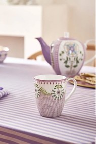Pip Studio Lily &amp; Lotus hrnek 350ml, lila (Porcelánový hrnek)