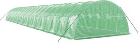 Skleník s ocelovým rámem zelený 80 m² 20 x 4 x 2 m 3188069