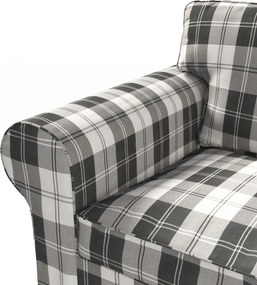 Potah na pohovku IKEA  Ektorp 2-místná, nerozkládací barva černá látka pletený vzor, vzorované