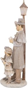 Béžová vánoční dekorace sbor Christmas Choir - 15*11*30 cm