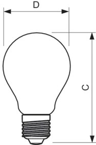 LED žárovka E27 Philips Classic Filament A60 7W (60W) teplá bílá (2700K)