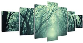 Obraz - Cesta s alejí stromů (210x100 cm)