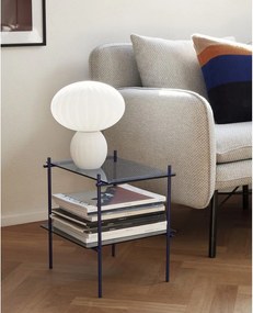 Bílá skleněná stolní lampa (výška 28 cm) Kumu – Hübsch
