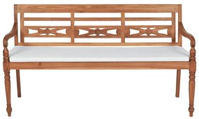 vidaXL Marketos Zahradní lavice Batavia s poduškou 150 cm teak
