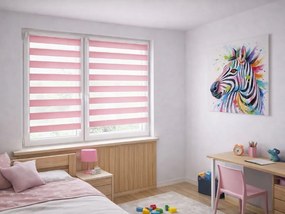 ZEBRA-SHOP Roleta DEN A NOC / MINI / STANDARD / růžová / BH 10 Barva mechanizmu: šedá, Výška: 150, Šířka: 32
