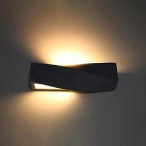 Nástěnné svítidlo Sigma, 1x černé keramické stínítko