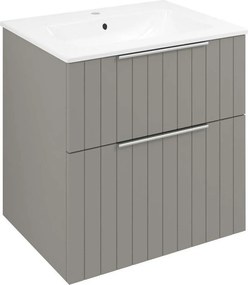 Sapho Cirasa - Umyvadlová skříňka Strip 59x64x46 cm, 2x zásuvka, agila CR601-4343S