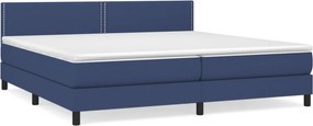 Box spring postel s matrací modrá 200x200 cm textil 3140007