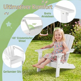 Costway Dětská židle Adirondack ze zahradní židle HIPS s ergonomickou opěrkou