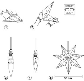 Eglo 410244 - Vánoční dekorace SENSY 1xE14/25W/230V 54 cm
