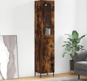 vidaXL Skříň highboard 34,5 x 34 x 180 cm kompozitní dřevo [3199181] Barva: bílá s vysokým leskem