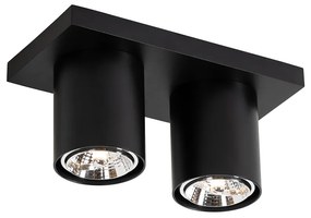 Moderní stropní bodové svítidlo černé 2-světlo - Tubo