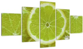 Obraz - citróny na řezu (125x70 cm)