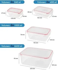 Classbach FHD 4008 Sada dóz na potraviny 7 ks / 1x 2.6l  2x 1l  2x 0.4