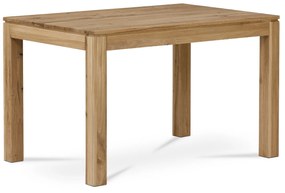 AUTRONIC Jídelní stůl 120x80x75 cm, masiv dub, povrchová úprava olejem, nohy 8x8 cm