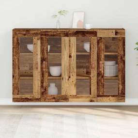 Nástěnné skříně 2 ks Staré dřevo 69,5 x 34 x 90 cm 3334299
