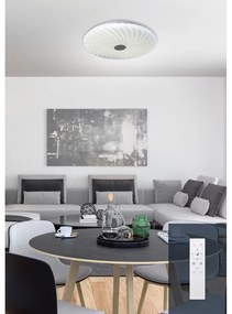 Bílé stmívatelné LED stropní svítidlo na dálkové ovládání 38,5x38,5 cm Calipso – Candellux Lighting