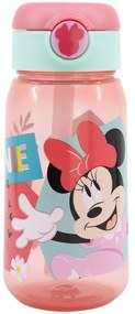 Plastová láhev na pití s brčkem a víčkem Minnie Mouse - 510 ml
