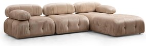 Hanah Home Čtyřmístná pohovka s pufem BUBBLE krémová 288 cm