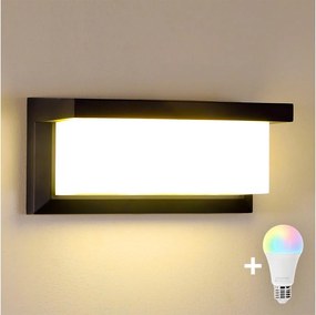 Brilagi - LED RGBW Venkovní nástěnné svítidlo BRICKY 1xE27/9W/230V černá IP54