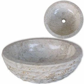 Umyvadlo mramorové 40 cm krémové 242673