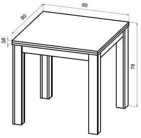 Rozkládací jídelní stůl ZARO dub artisan/černá