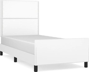 vidaXL Rám postele s čelem 80 x 200 cm umělá kůže [3125477] Barva: Bílá