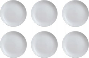 6 x Jídelní Mělký Talíř šedý 25 cm Luminarc