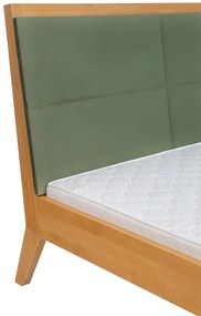 Drewmax LK166 140x200 cm dřevěná postel masiv buk dvojlůžko