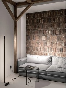 Černá kovová LED stojací lampa se stínidlem z akrylového skla (výška 140 cm) Raccio – Nova Luce