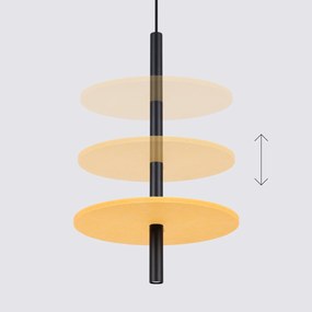 Závěsné svítidlo Feltro 1, 1x černé kovové stínítko, y
