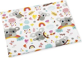Bellatex Polštářek pro kojence do postýlky 42x32 cm, (tenký) Koala Šedá,Modrá,Žlutá
