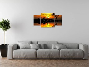 Gario Obraz s hodinami Afrika - 3 dílný Rozměry: 80 x 40 cm