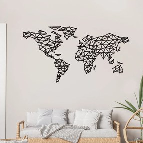 dřevo života Dřevěná mapa světa TRIANGLE Barevný vzor: Černá, Velikost map: 114x60