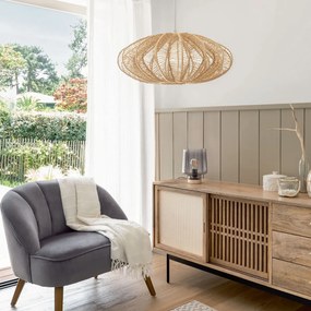 Pletená závěsná lampa Tery, Ø 57 cm