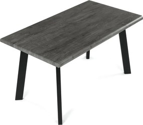 Jídelní stůl HT-F4514 GREY, mdf, šedý dub (140 x 80) cm Šedá