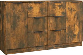Příborníky 2 ks kouřový dub 60 x 30 x 70 cm kompozitní dřevo 3115793