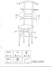 Kondela Věšák-němý sluha, buk / stříbrná, FRANK